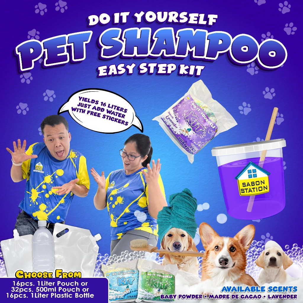 Pet Shampoo DIY Kit Easy Steps 16L w/ Bottles or Pouches / FREE ...