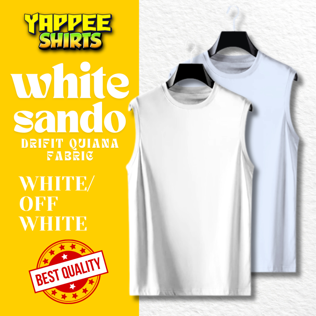 Yappee Sando Singlet Quiana Original Pattern White | Shopee Philippines