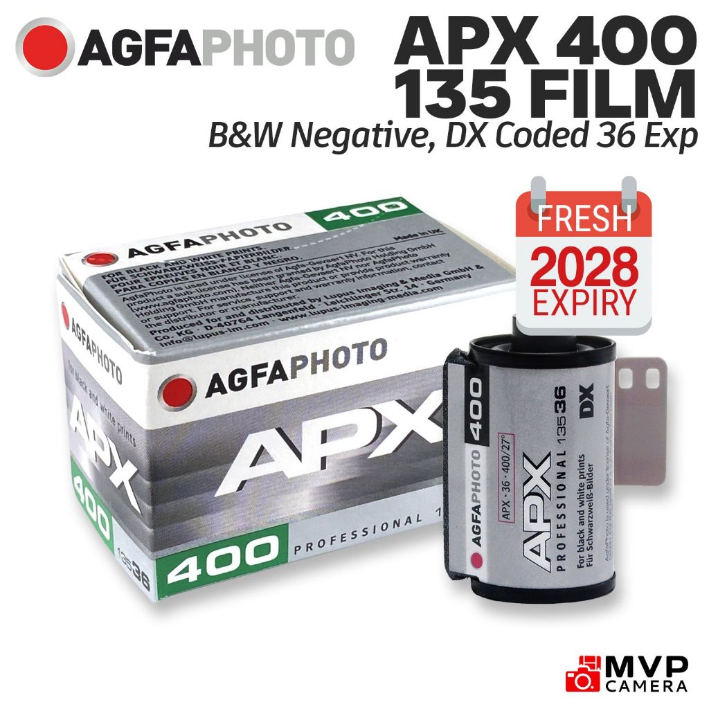 AGFA AgfaPhoto APX 400 135 35mm Black and White Negative Film MVP ...
