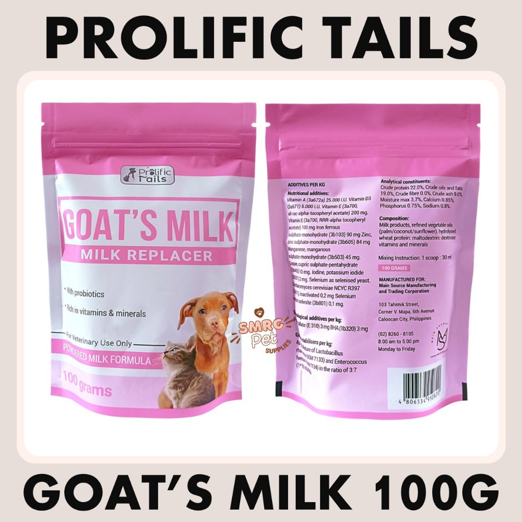 Prolific Tails Goat's Milk Powder Milk Replacer for Pets Dog Cat Puppy ...