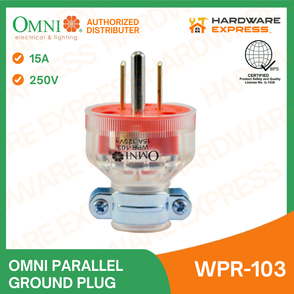 OMNI WPR-103 Electric Parallel Ground Plug 15A 250V | Shopee Philippines