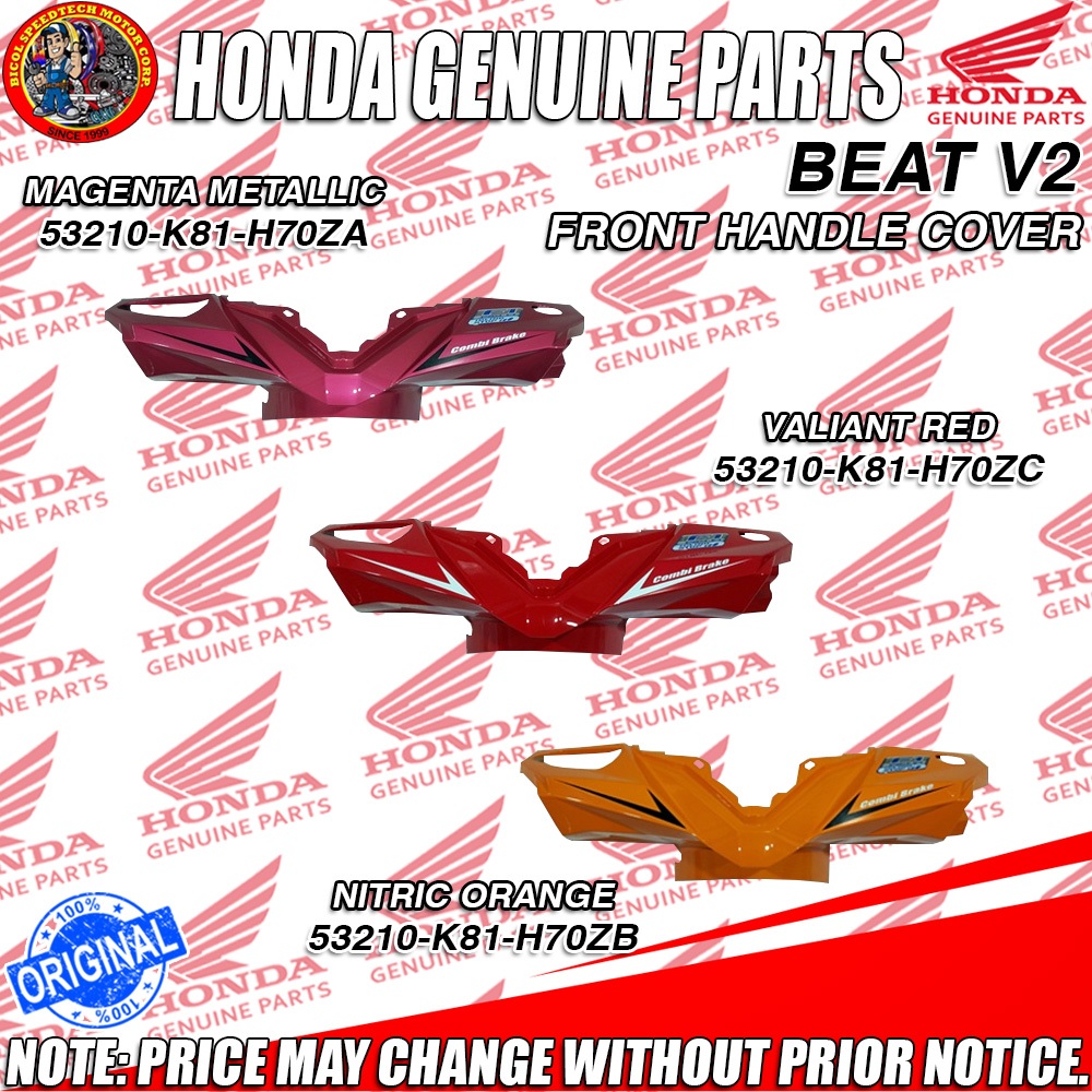 HONDA BEAT V2 FRONT HANDLE COVER (HPI) (GENUINE: 53210-K81-H70Z ...