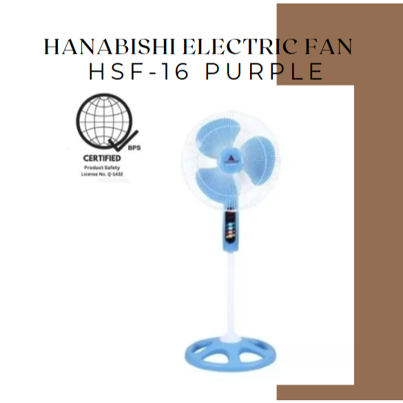 Hanabishi Stand Fan 16" HSF-16 Black/Purple | Shopee Philippines