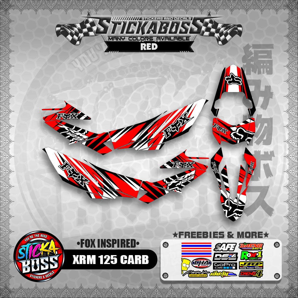 XRM 125 CARB STICKER FULL DECALS ( FOX INSPIRED )【WITH FREEBIES ...