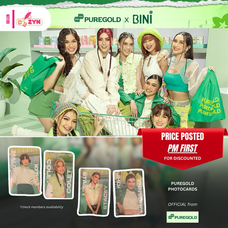 [BINI] OFFICIAL Puregold x BINI Photocards | Shopee Philippines