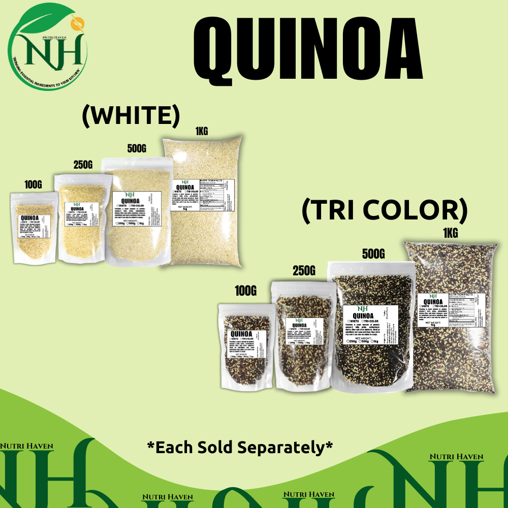 NutriHaven Organic WHITE QUINOA / TRI COLOR QUINOA 250g, 500g, 1kg ...