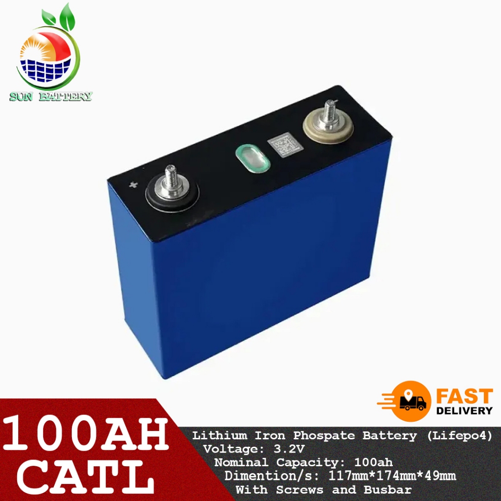 CATL 100AH 3.2v Lithium Ion Prismatic Rechargeable Battery (1pcs-4pcs ...