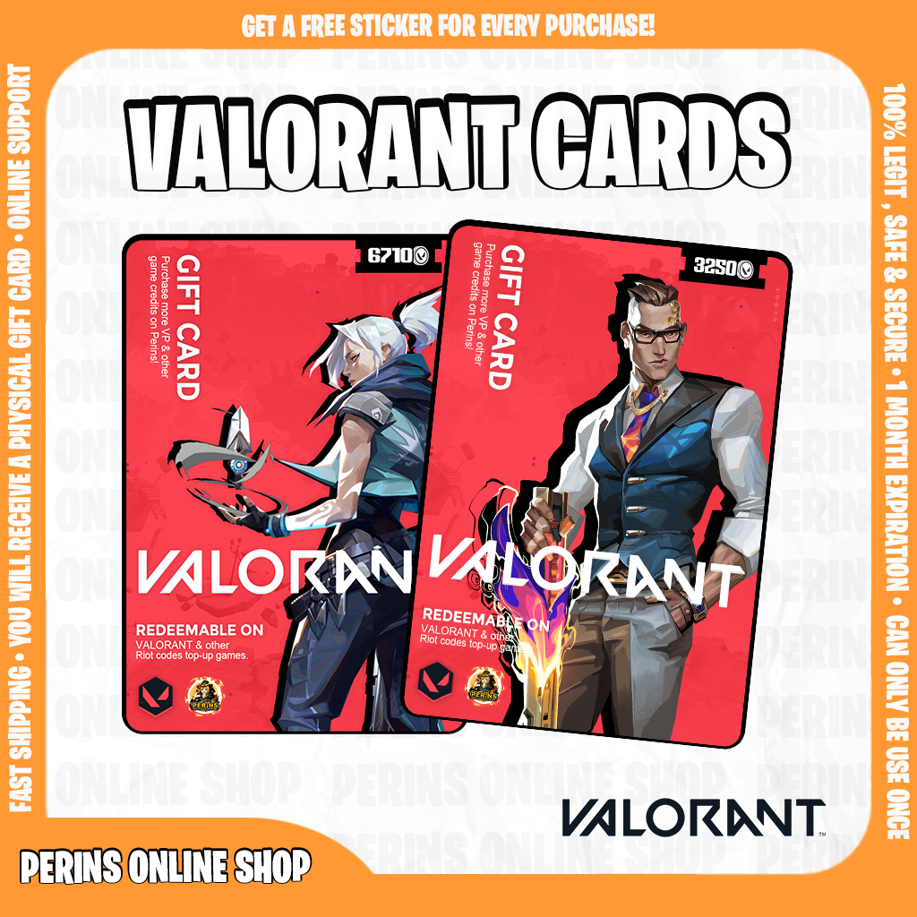 Valorant Points Cards with free stickers! | Shopee Philippines