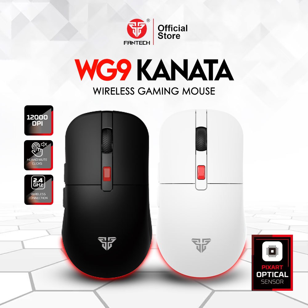 Fantech WG9 Kanata Wireless Gaming Mouse Silent Click & Pixart Optical ...