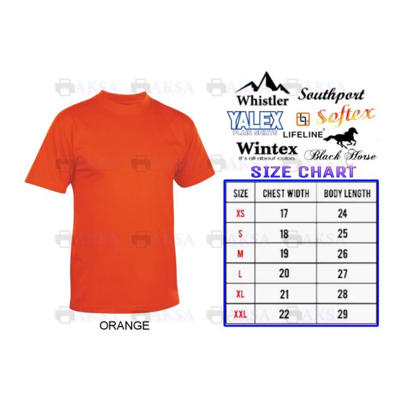 ORANGE | SUNKIST - Plain T-Shirt Round Neck Adult Unisex Shirt Black ...