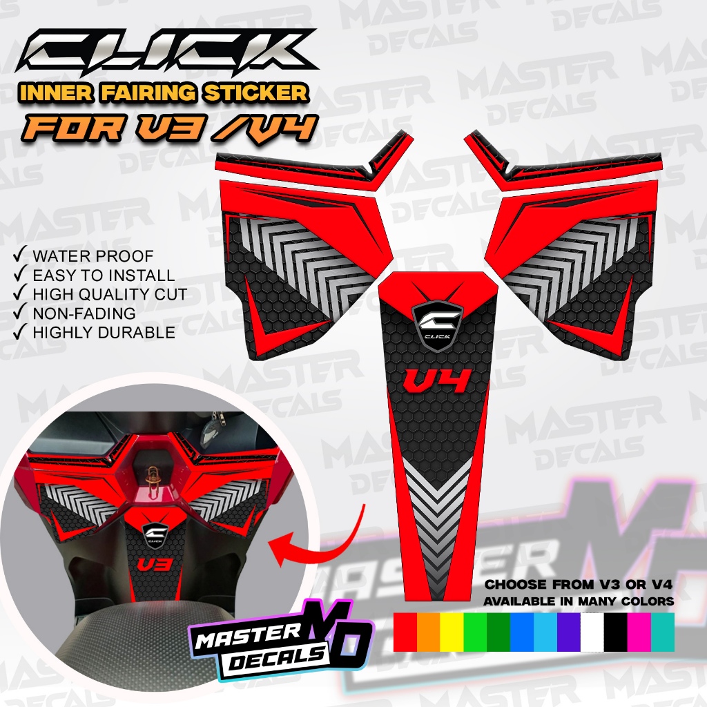 Honda Click Inner Fairing Sticker for V3 and V4 | Shopee Philippines