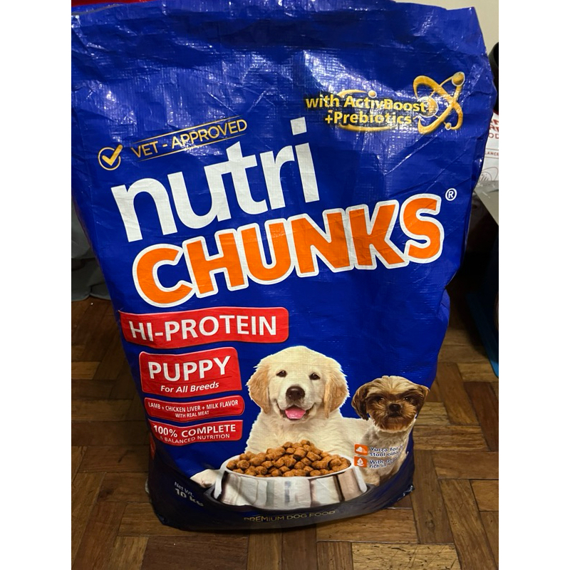 NutriChunks Nutri Chunks Puppy Dry Dog Food Lamb Chicken Liver Milk Flavor 1 Sack 10 Kilogramsh ...