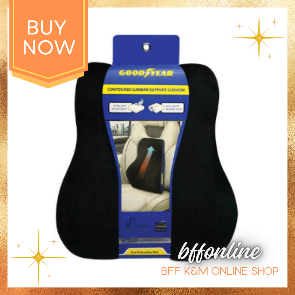 Goodyear Contoured Lumbar Support Cushion (Black&Blue) | Shopee Philippines