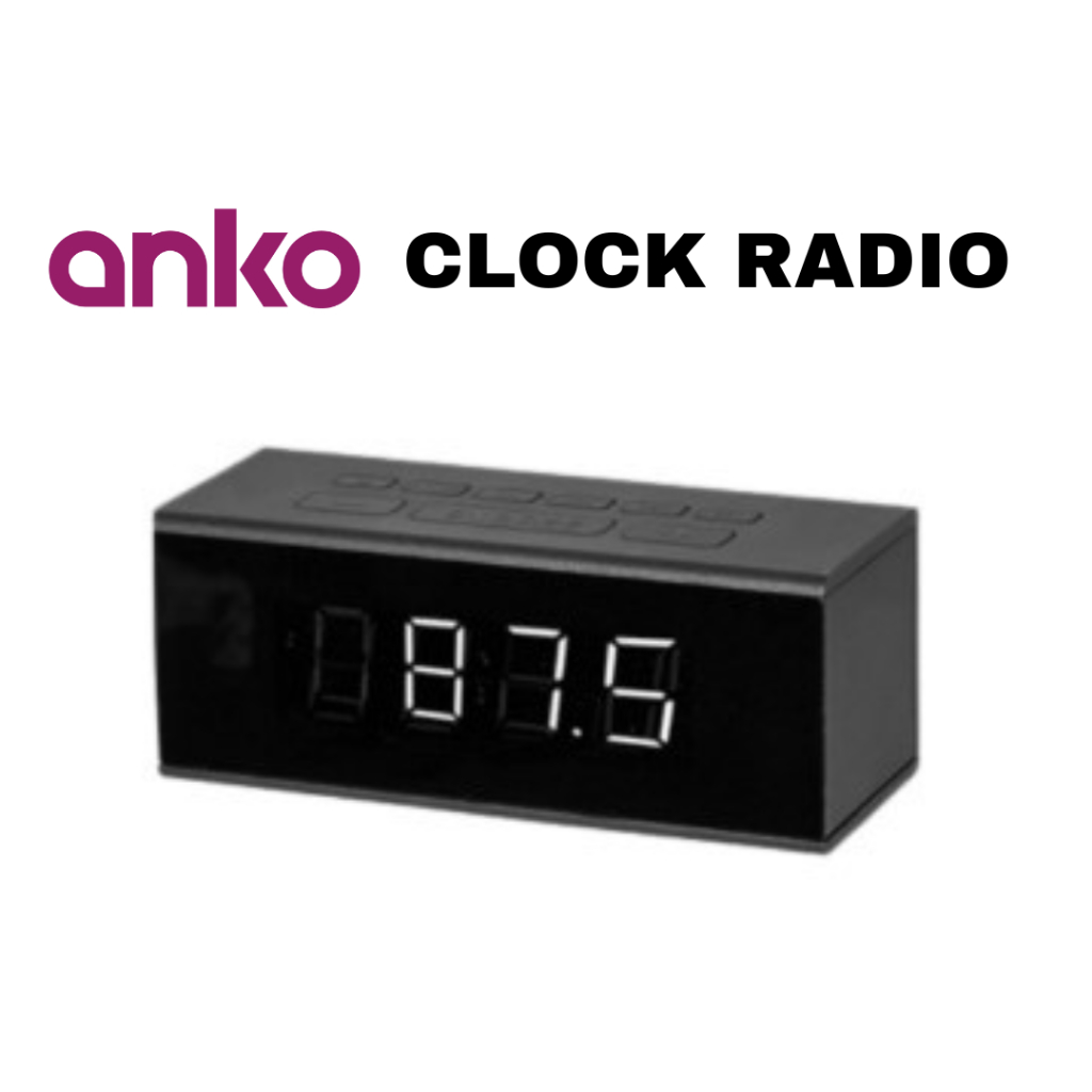 MA Anko Desktop Digital Clock Radio with FM / AM Transmission Alarm ...