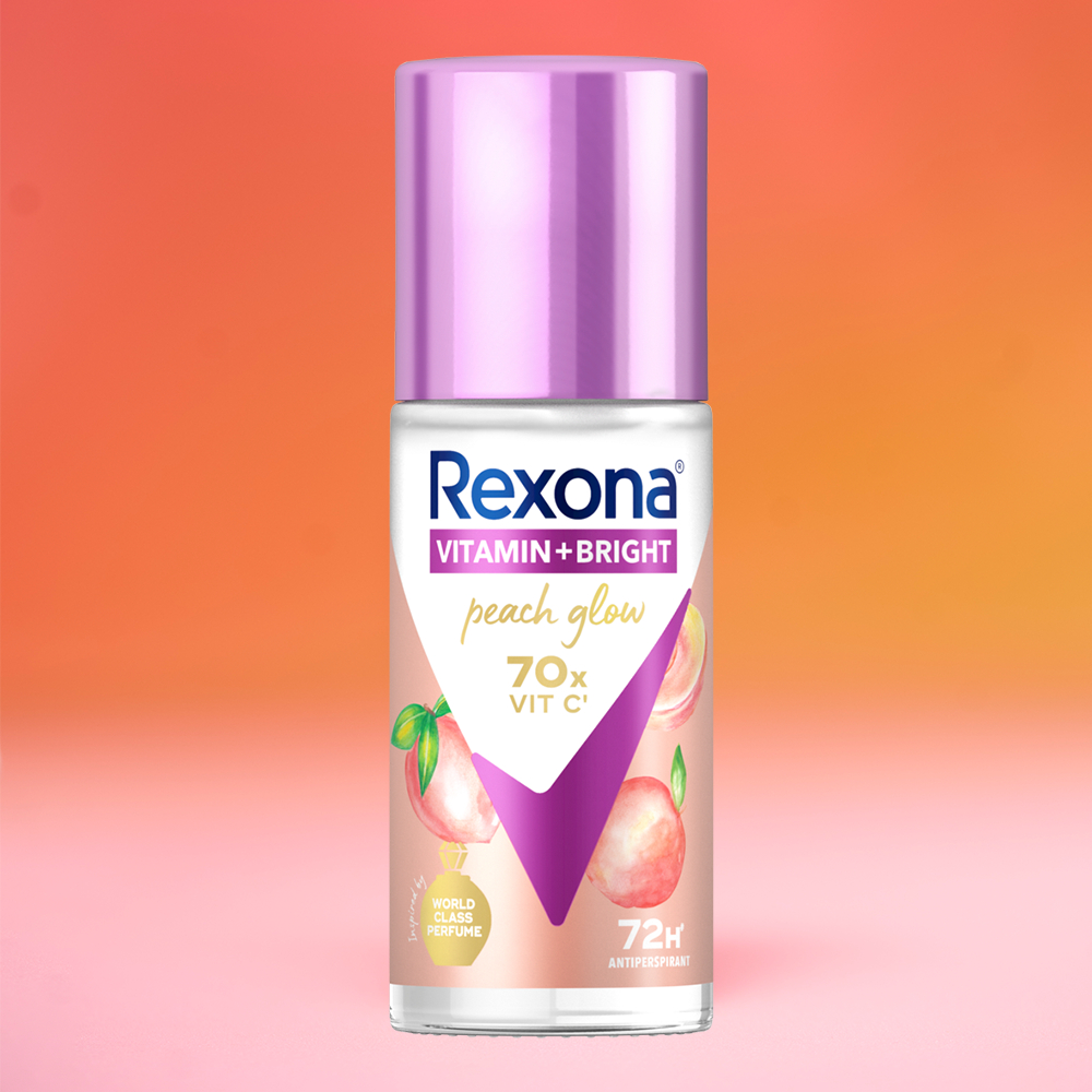Rexona Vitamin + Bright Peach Glow 45ml Roll-on | Shopee Philippines