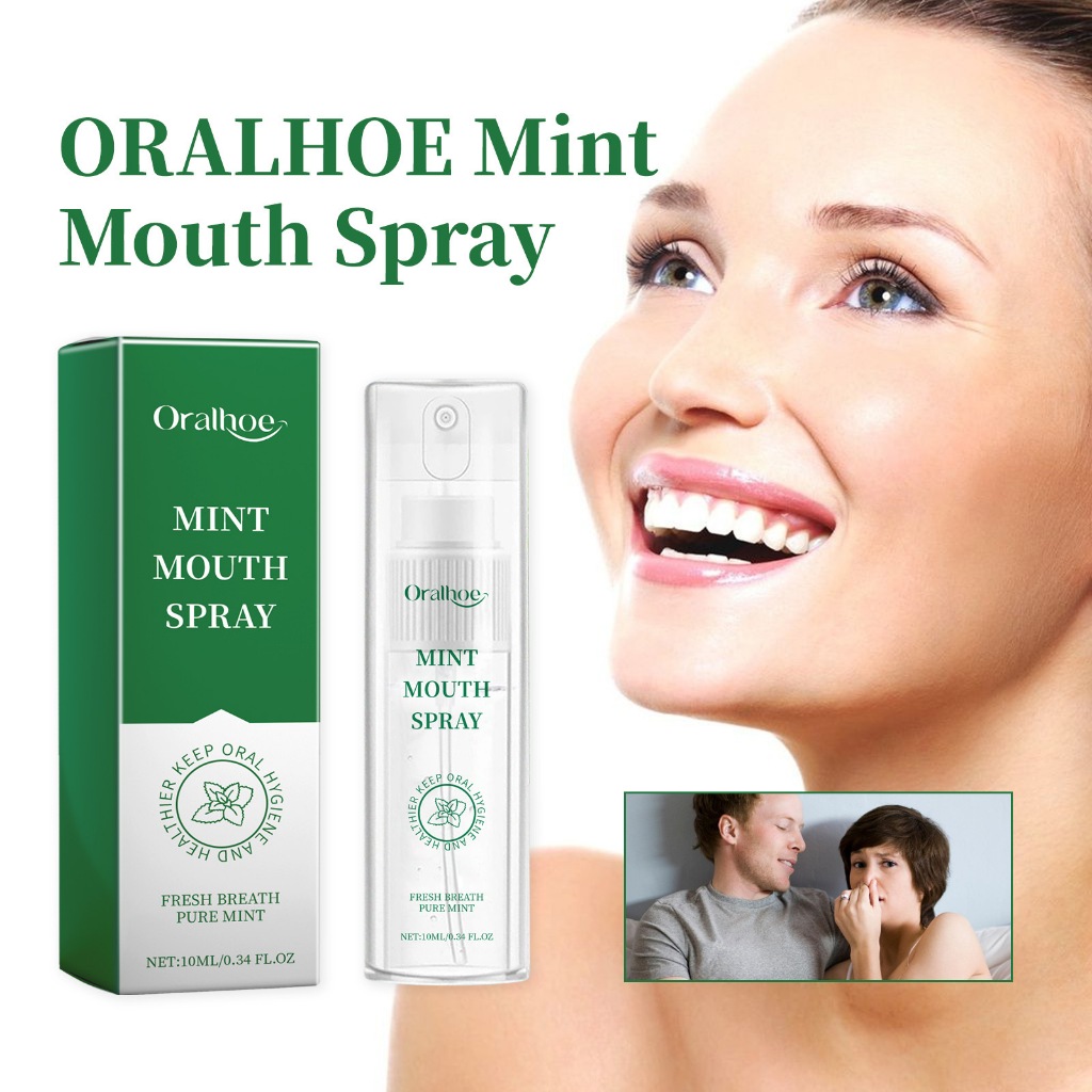 ORALHOE Mouth Spray Breath Freshener Oral Spray Herbal Fresh Breath ...