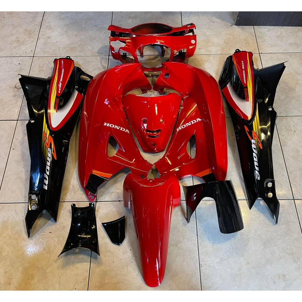 WAVE 125 S FAIRING SET (THAILAND) BILUGAN & TULISAN FREE JRP HANDLE ...