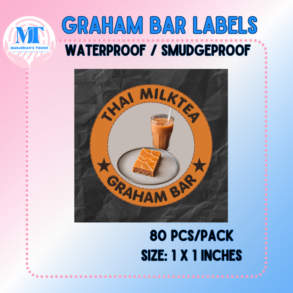 GRAHAM BAR STICKER LABEL WATERPROOF SMUDGEPROOF VINYL STICKER PRODUCT ...