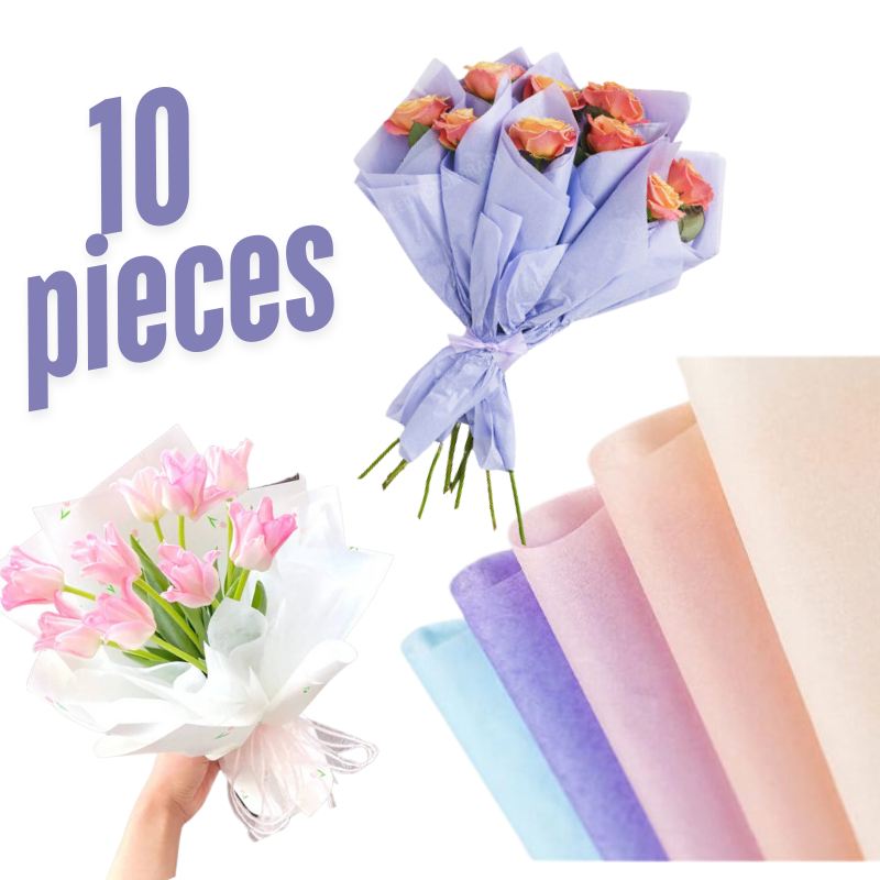 10 PCS Wrapping Tissue Soft Paper Decoration Color Paper Flower ...