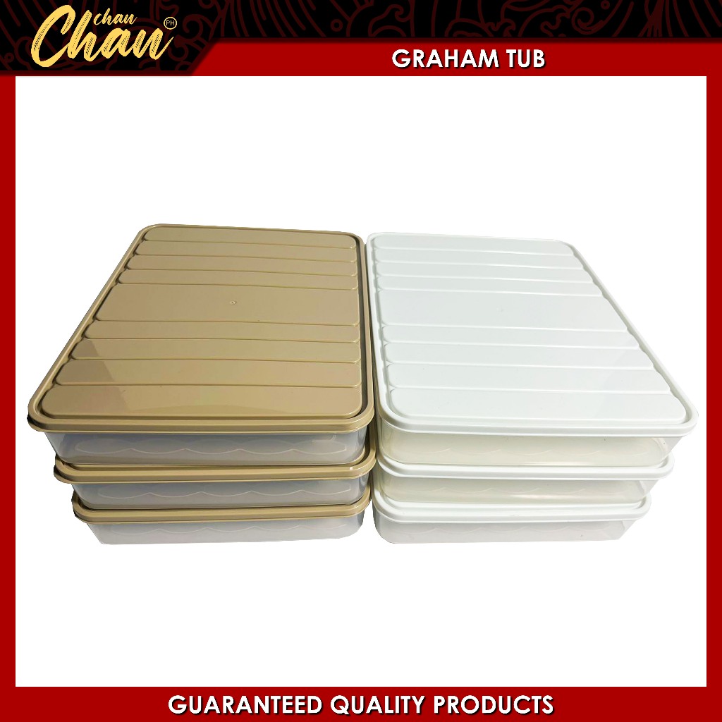 Aesthetic Graham Bar Tub Food Container Big Tupperware; Durable and ...