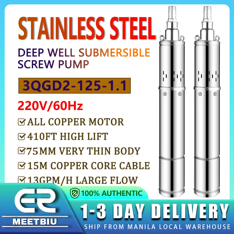 220V 60Hz Submersible Pump Stainless Steel Deep Well Screw Pump High ...