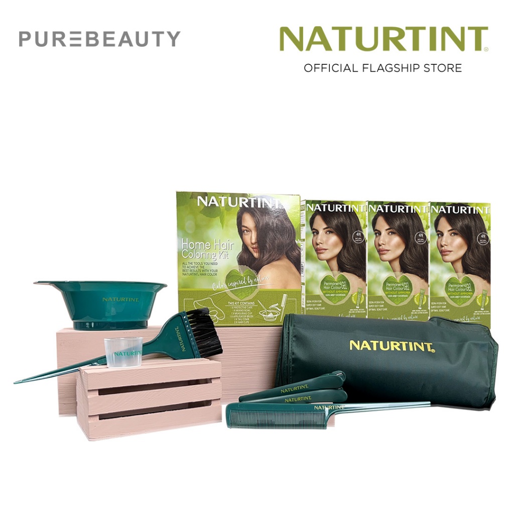 Naturtint Hair Color 4N Pack of 3 - FREE Naturtint Coloring Kit 6 ...