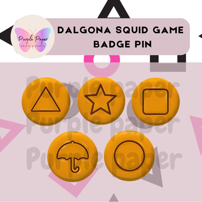 Dalgona Squid Game Badge Pin (Big & Small) | Shopee Philippines