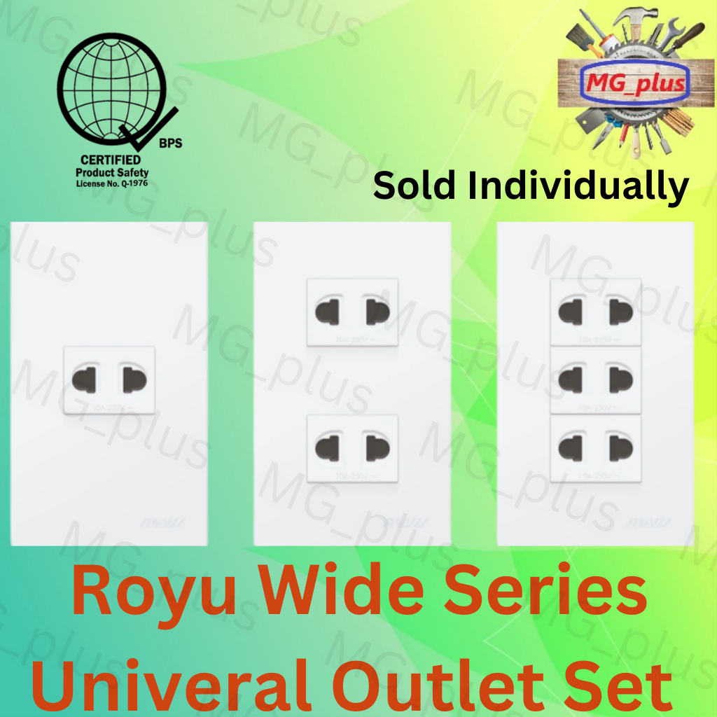ROYU Wide Series Outlet Round Universal 1,2,3 Gang For Your Electrical ...