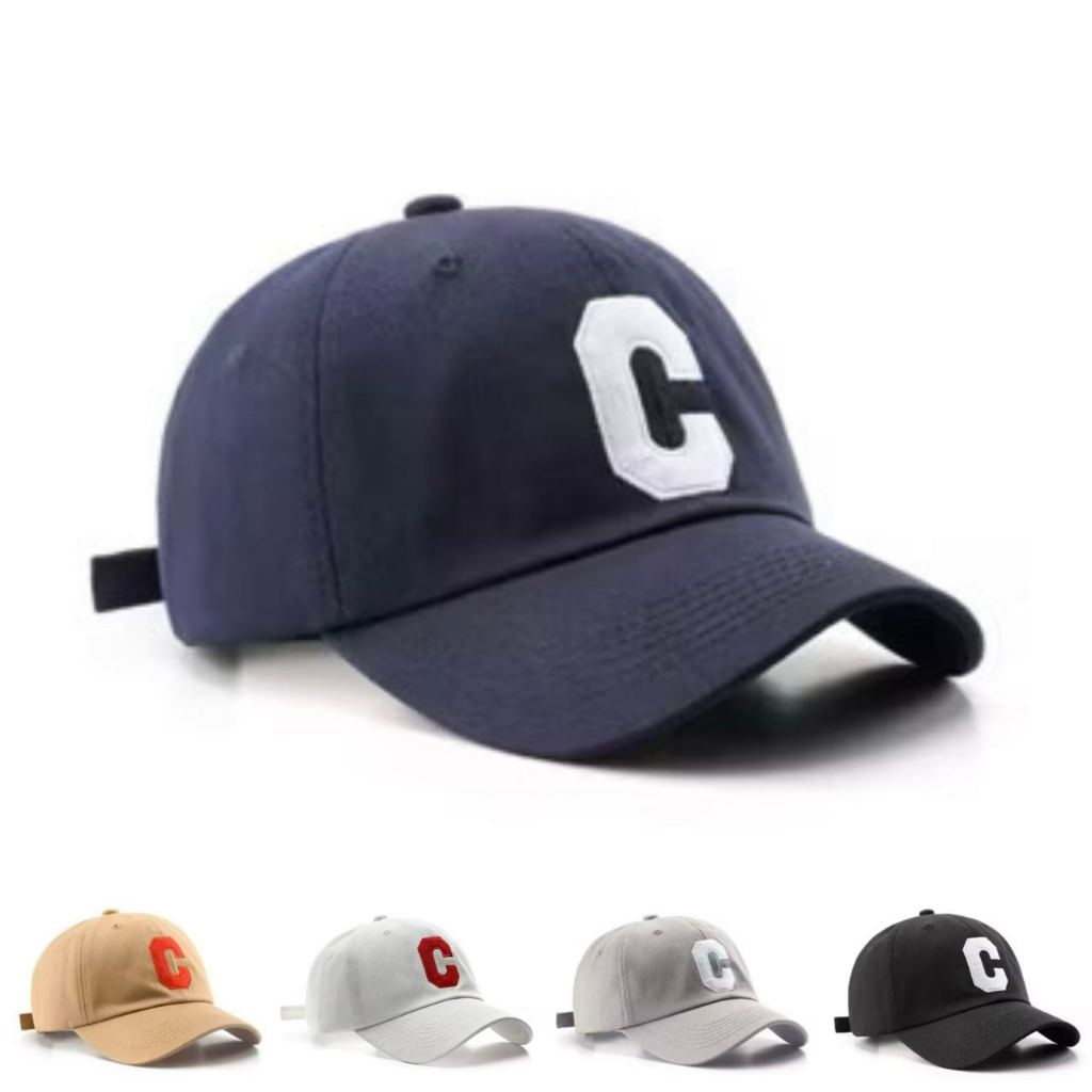 RAINBOWCO Letter C Korean Baseball Cap Unisex Fashion Cap For Men And ...