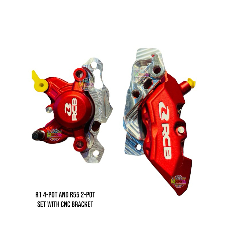 RCB R1 4-POT CALIPER AND R55 2-POT CALIPER WITH CNC BRACKET FRONT ...
