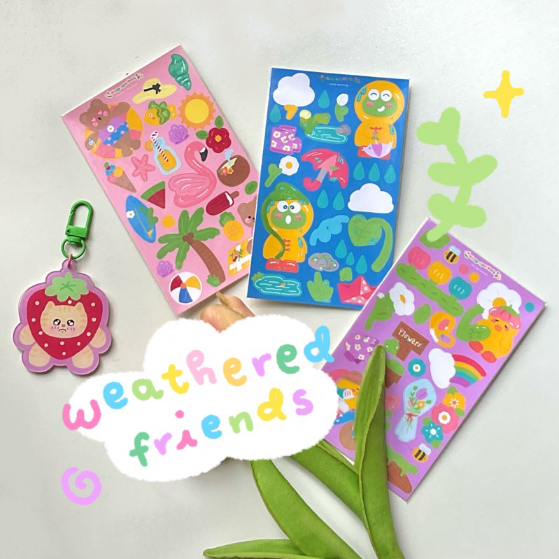 weathered friends sticker sheets | polco, planner, and journal ...