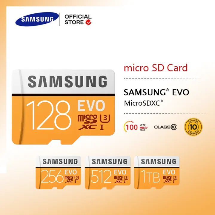 Samsung EVO Memory Card MicroSDXC Micro SD Card ~ 128GB/256GB/512GB/1TB ...