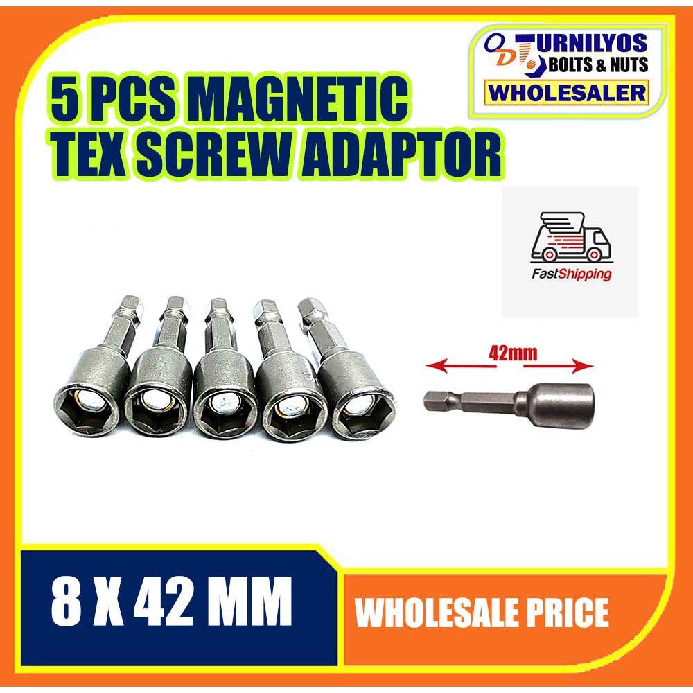 5 PCS 8 X 42 MM MAGNETIC TEX ADAPTOR For Roofing | Shopee Philippines