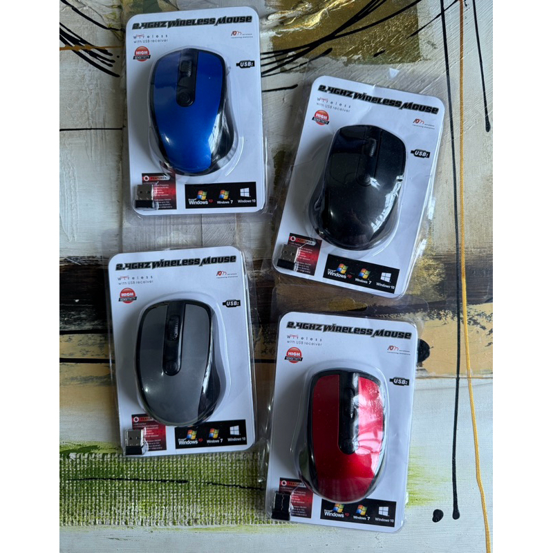 2.4GHz Wireless Optical Mouse Computer PC Mice with USB Adapter Mouse ...