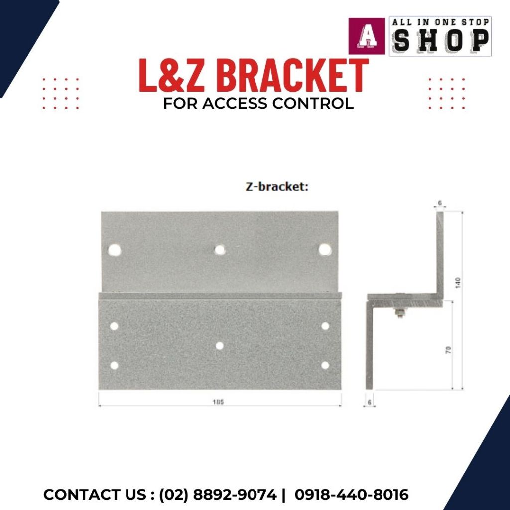 L and Z Bracket for Door Access Control 600lbs | Shopee Philippines