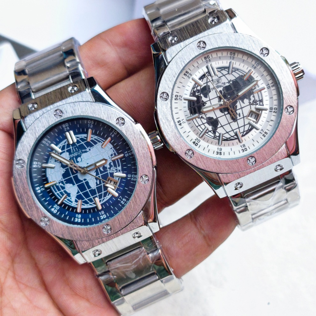 Original Men's Casual Watch WORLD MAP Elegant Stylish Non-Tarnish Shock ...