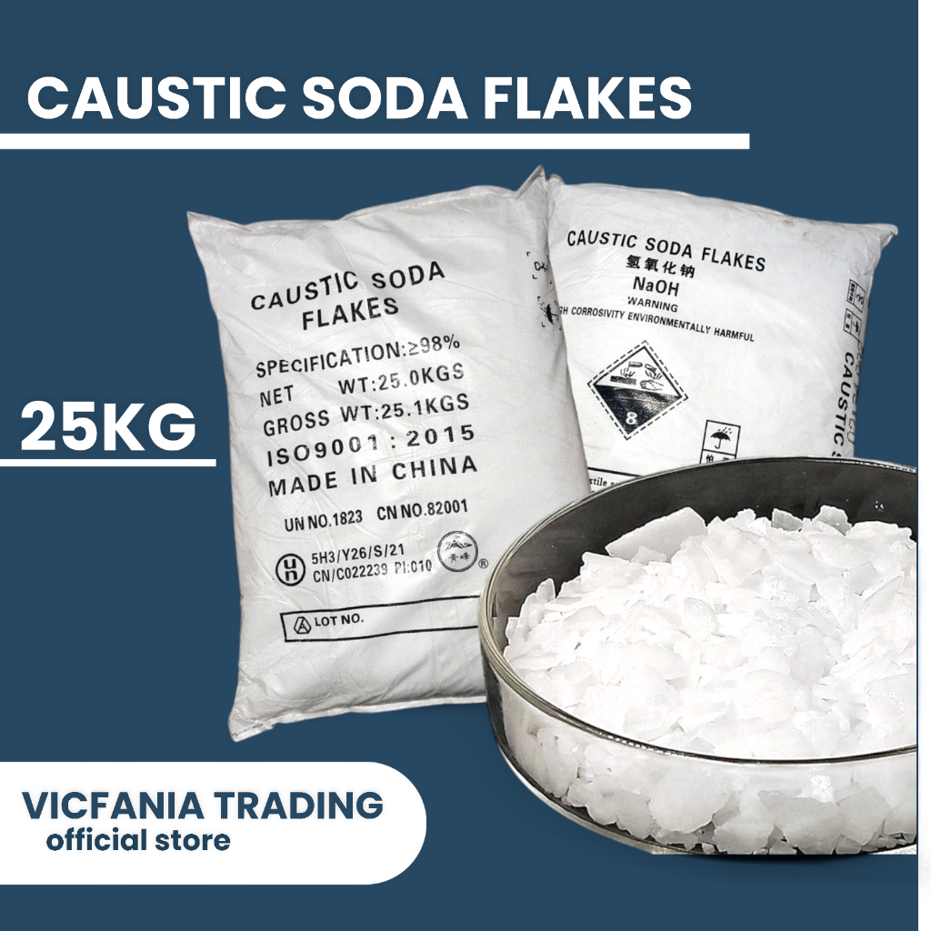 Caustic Soda Flakes / Sodium Hydroxide / Lye 25kg | Shopee Philippines
