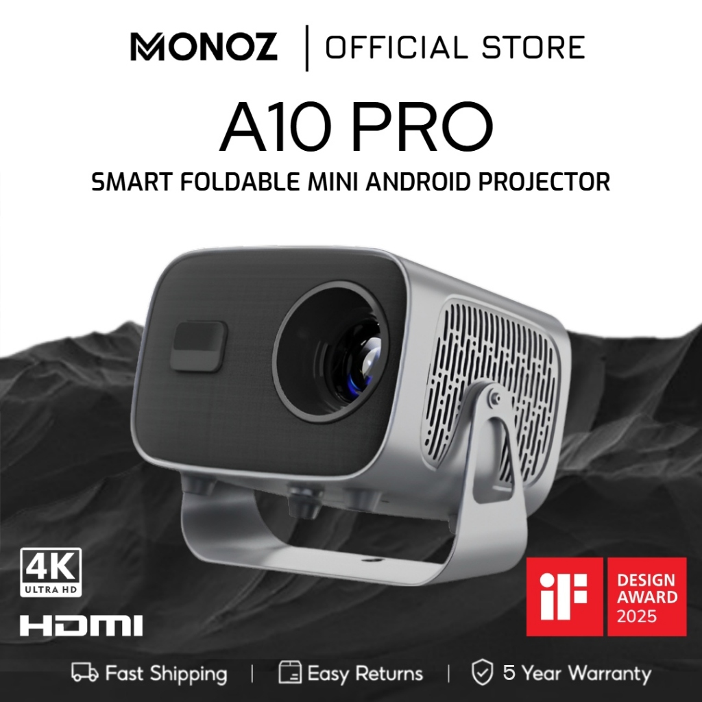 2025 A10 PRO Android 11 Smart LED Projector with 5G Dual WIFi Auto ...