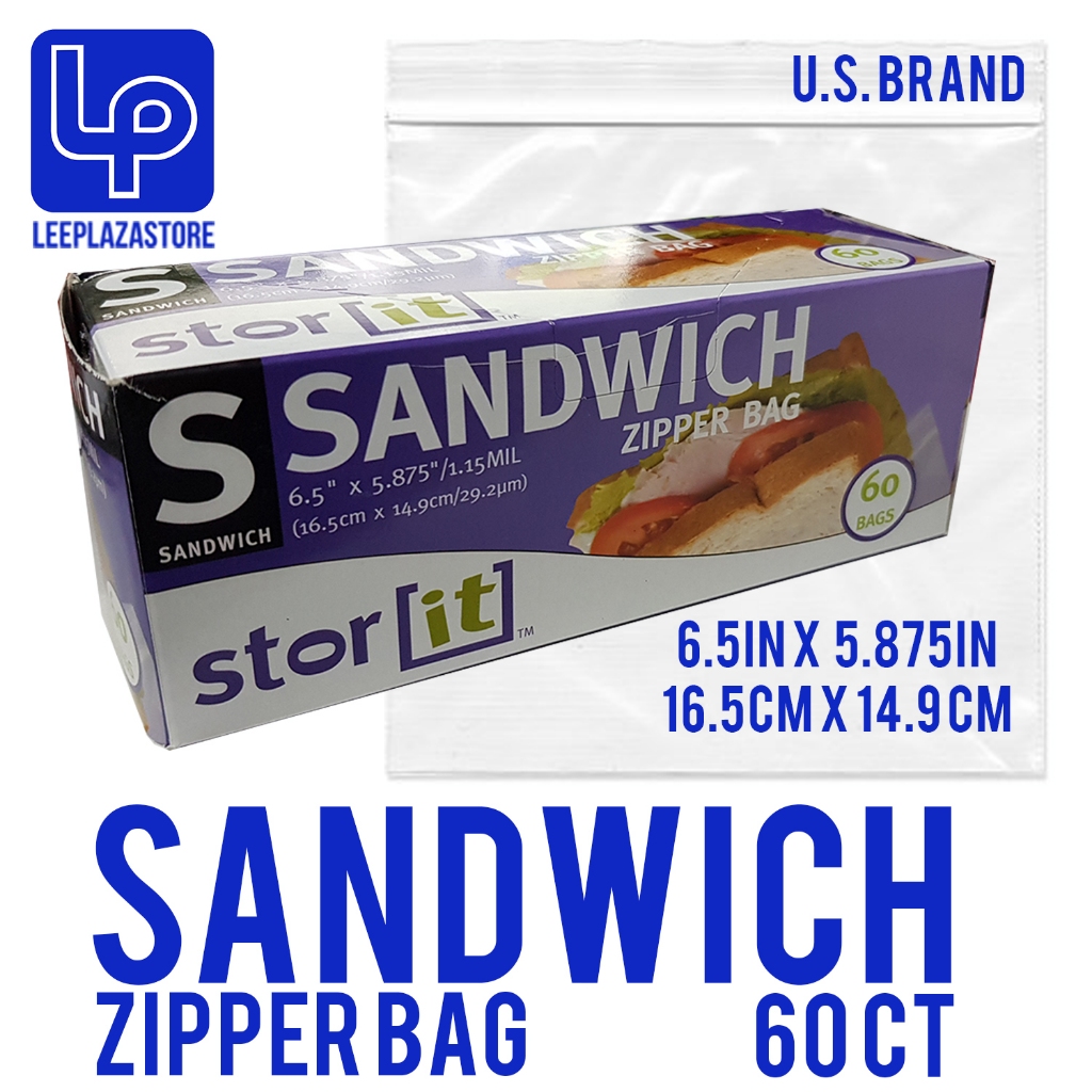 60ct SANDWICH ZIPPER Bag - US brand (ziplock style) | Shopee Philippines