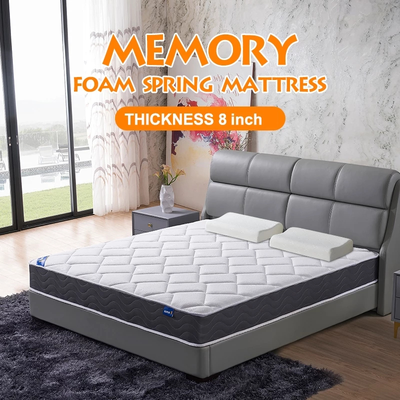 SUPER 11 Memory foam Spring mattress 8.6inch Thick 10 year warranty ...