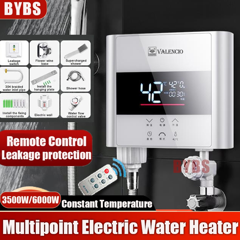 【COD】Intelligent 6500W Multipoint Water Heater LCD Authomatic Electric ...