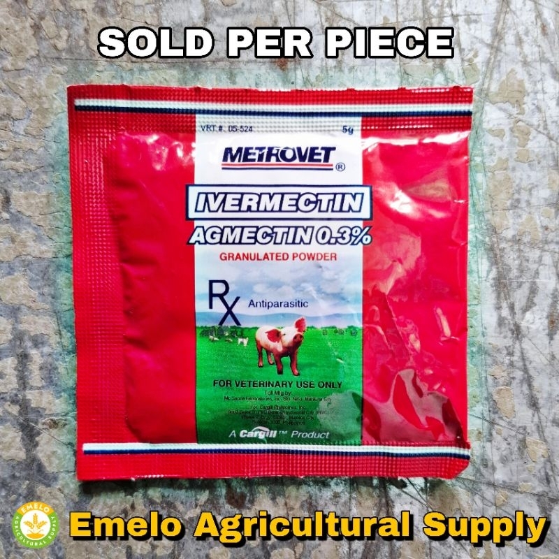METROVET IVERMECTIN AGMECTIN 0.3% (SOLD PER 5 GRAM SACHET) FOR ANIMAL ...