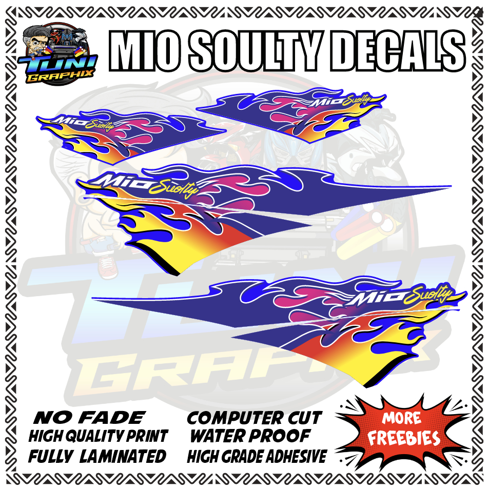 MIO SOULTY FIRE INDO NEW DECALS (HIGH QUALITY PRINT,LAMINATED ...