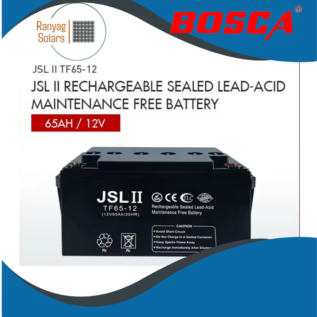 12V 65AH Sealed Lead Acid Battery JSL II TF65-12 | Shopee Philippines