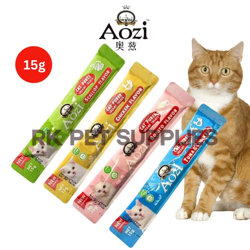 Selling per pcs Aozi Cat Puree Cat Creamy Treats 15G | Shopee Philippines