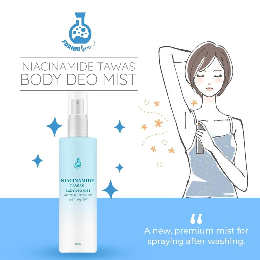 Niacinamide Tawas Body Deo Mist Whitening and Refreshing with Cooling Effect 100ml | Shopee ...