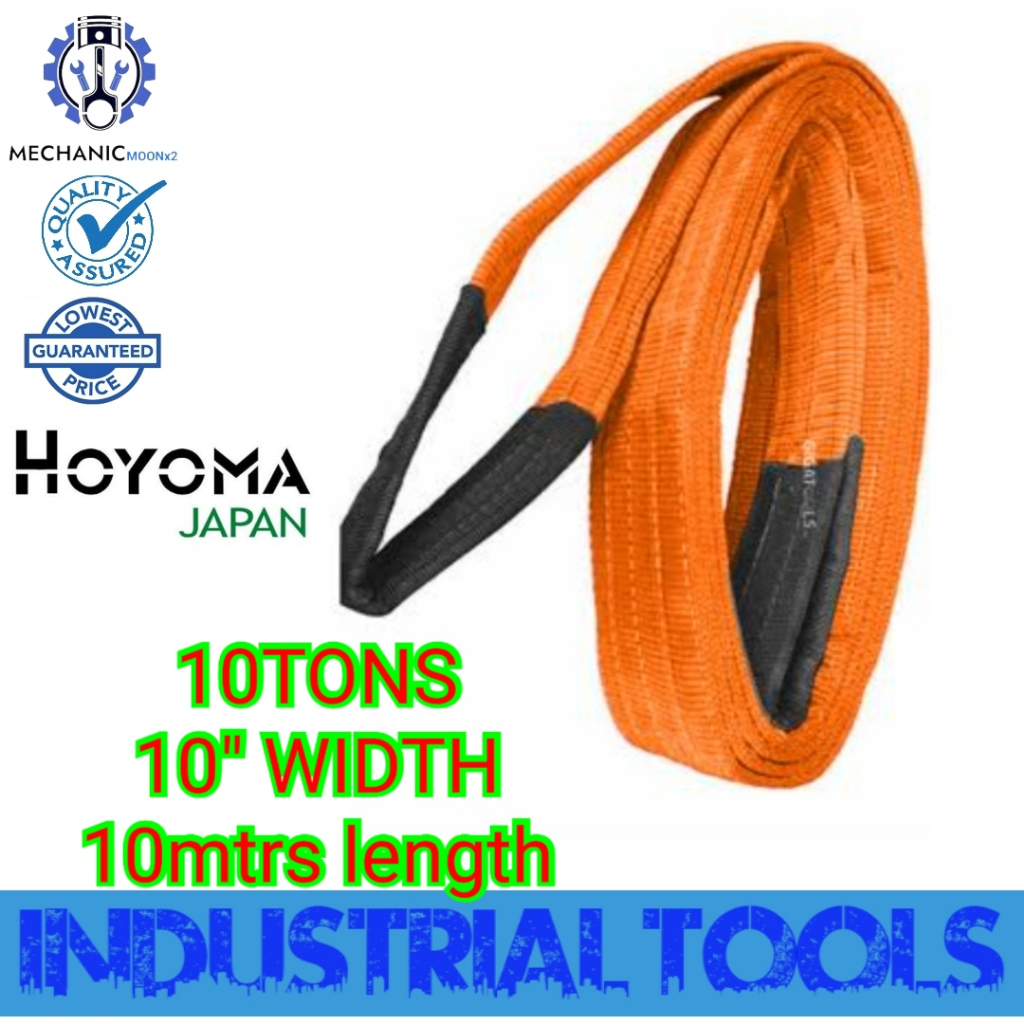Hoyoma Japan Heavy Duty 10 Ton x 10 Meters Webbing Sling Lifting Belt ...