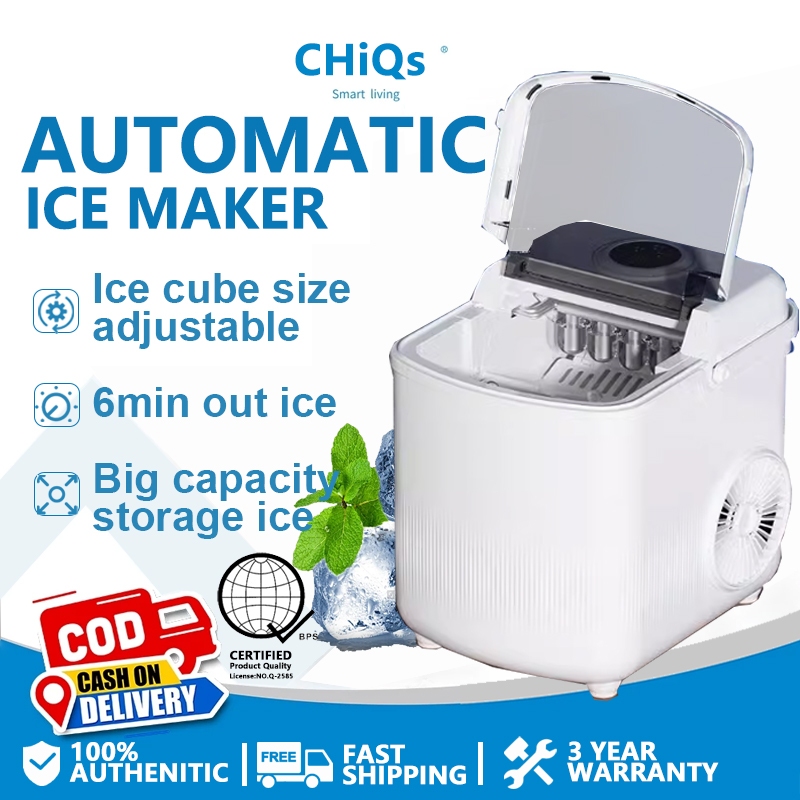 CHIQs Portable Ice Maker Machine Automatic Household Smart Touch Screen ...