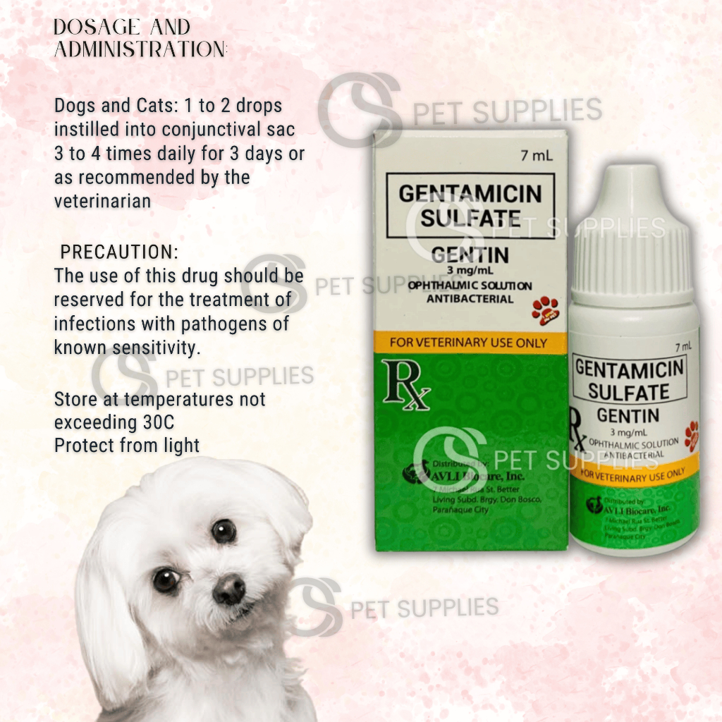 TBS2.0- 7mL GENTIN EYE DROPS OPHTHALMIC SOLUTION ANTIBACTERIAL ...