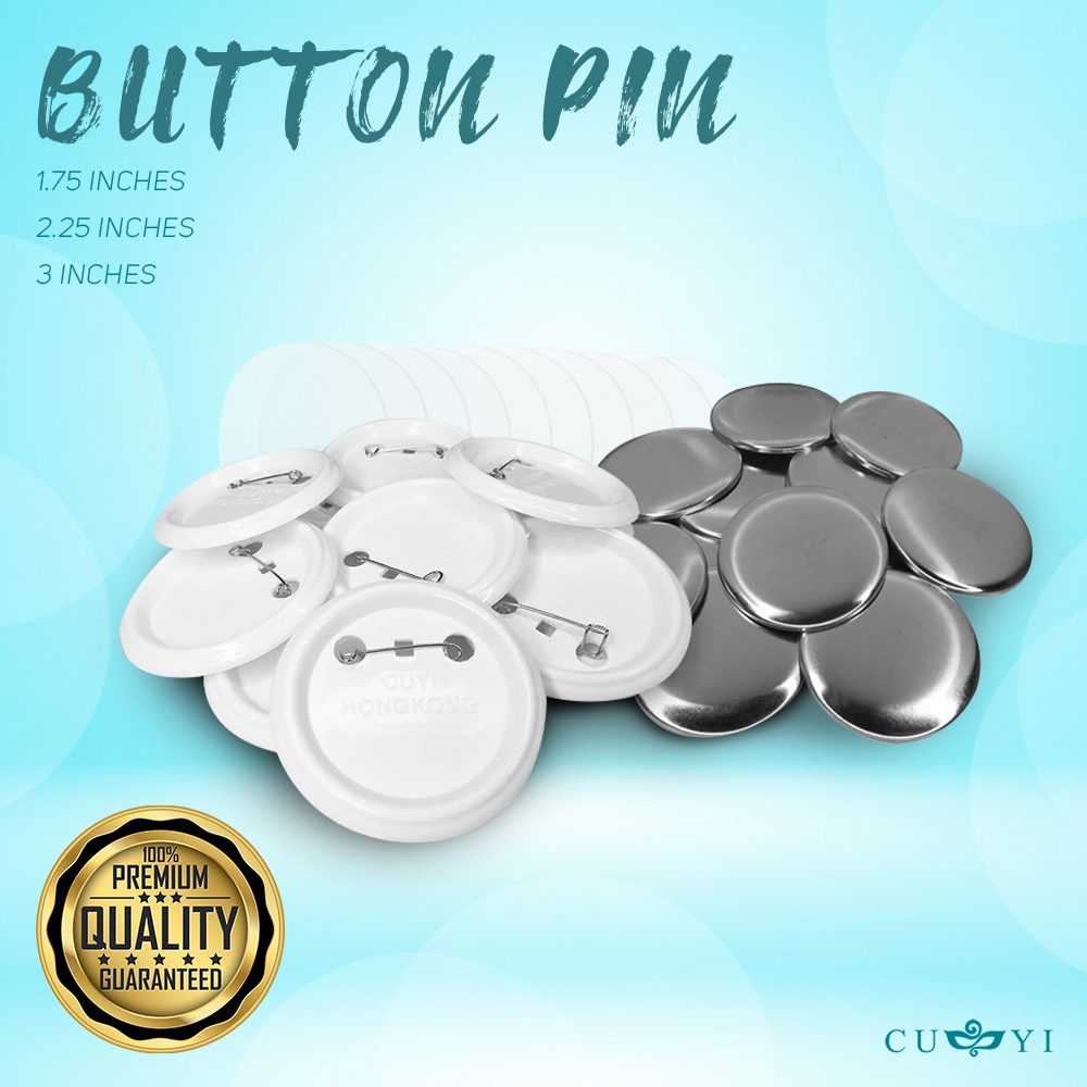CUYI Button Pins Sets 1.25 inches / 1.75 inches / 2.25 inches / 3 ...